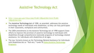 Assistive technology assignment | PPTX