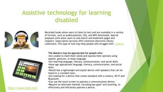 Assistive technology assignment | PPTX