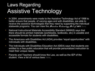 Assistive Technology | PPT | Computer Peripherals | Computing