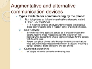 Assistive technology for deaf or hard of hearing | PPTX