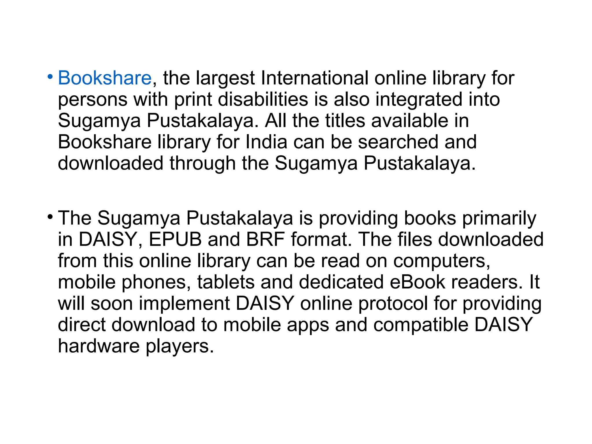 Assistive technology for disabled people in libraries | PPT