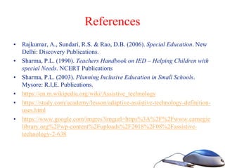 Assistive technology for inclusive classroom | PPTX