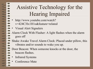 Assistive technology for sensory impairments | PPT