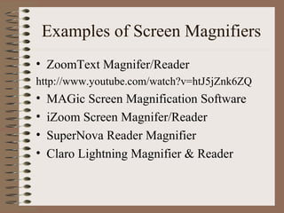 Assistive technology for sensory impairments | PPT