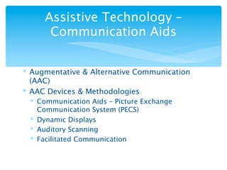 Assistive technology in a severe special education classroom ...