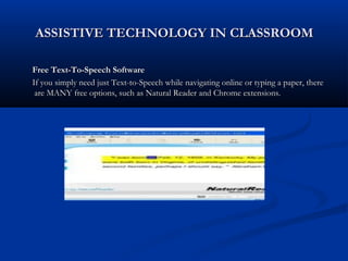 Assistive technology in classroom | PPT