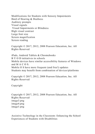 Assistive Technology in the Classroom Enhancing the School Expe.docx