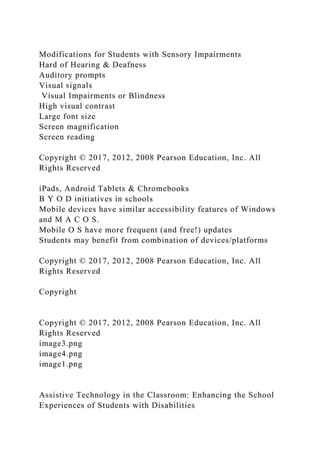 Assistive Technology in the Classroom Enhancing the School Expe.docx