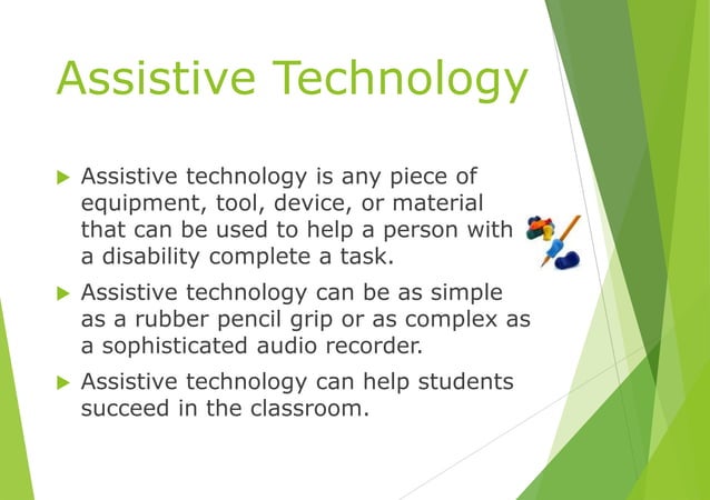 Assistive technology powerpoint | PPTX | Special Education | Education