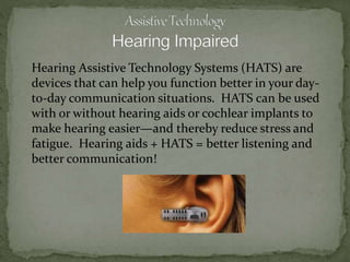 Assistive technology pp | PPT