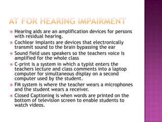 Assistive technology presentation | PPTX