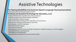 Assistive technology presentation | PPT