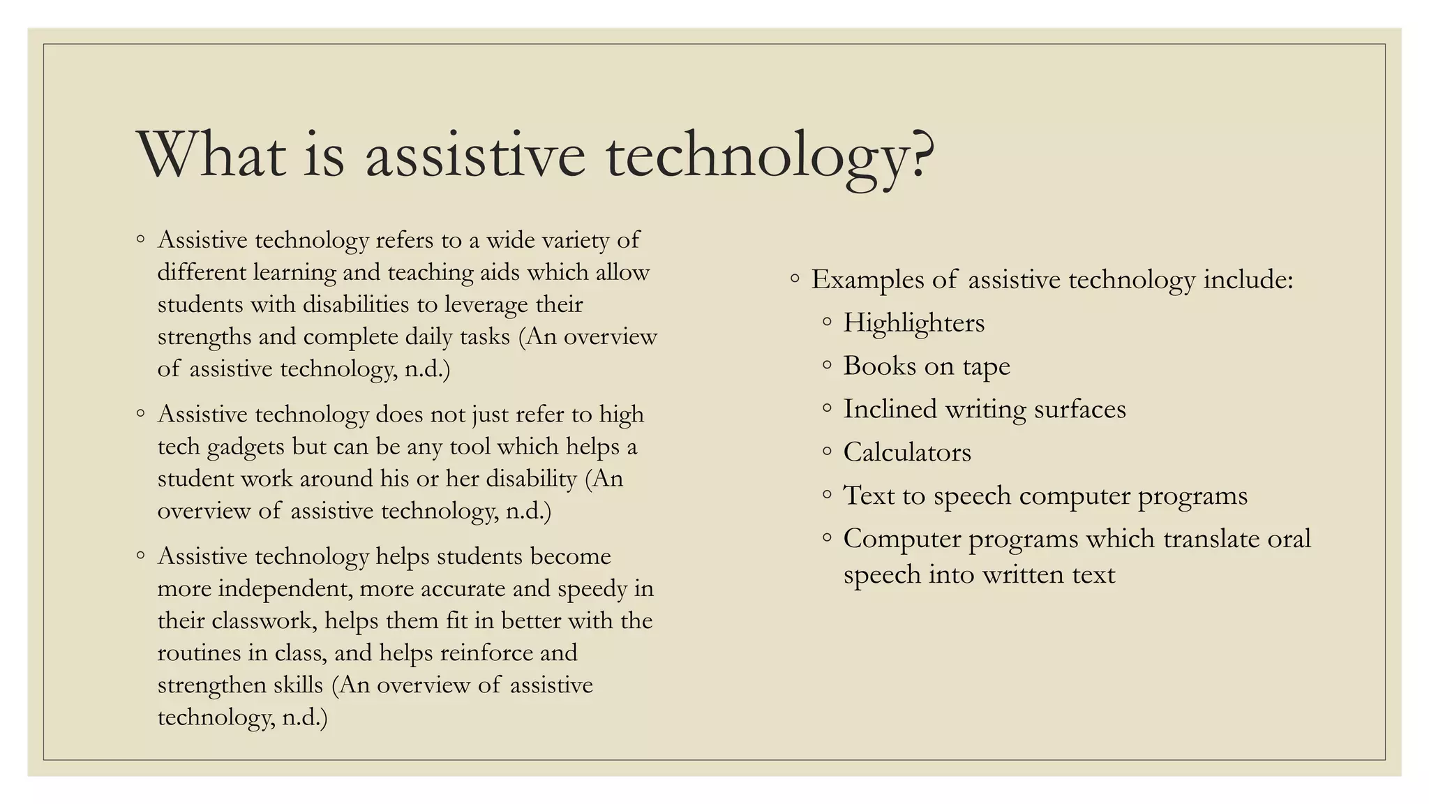 Assistive Technology | PPTX