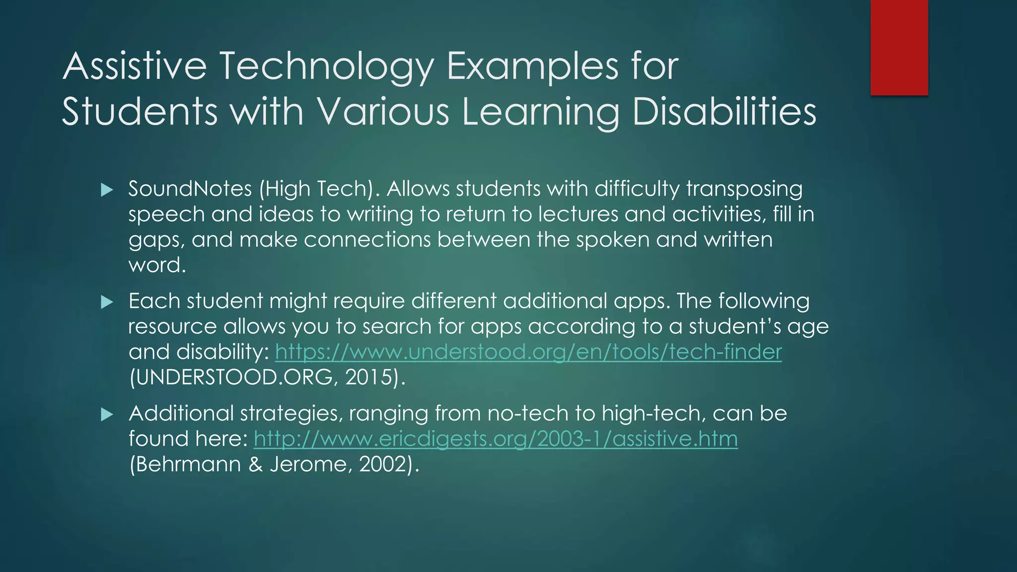 Assistive technology presentation | PPTX