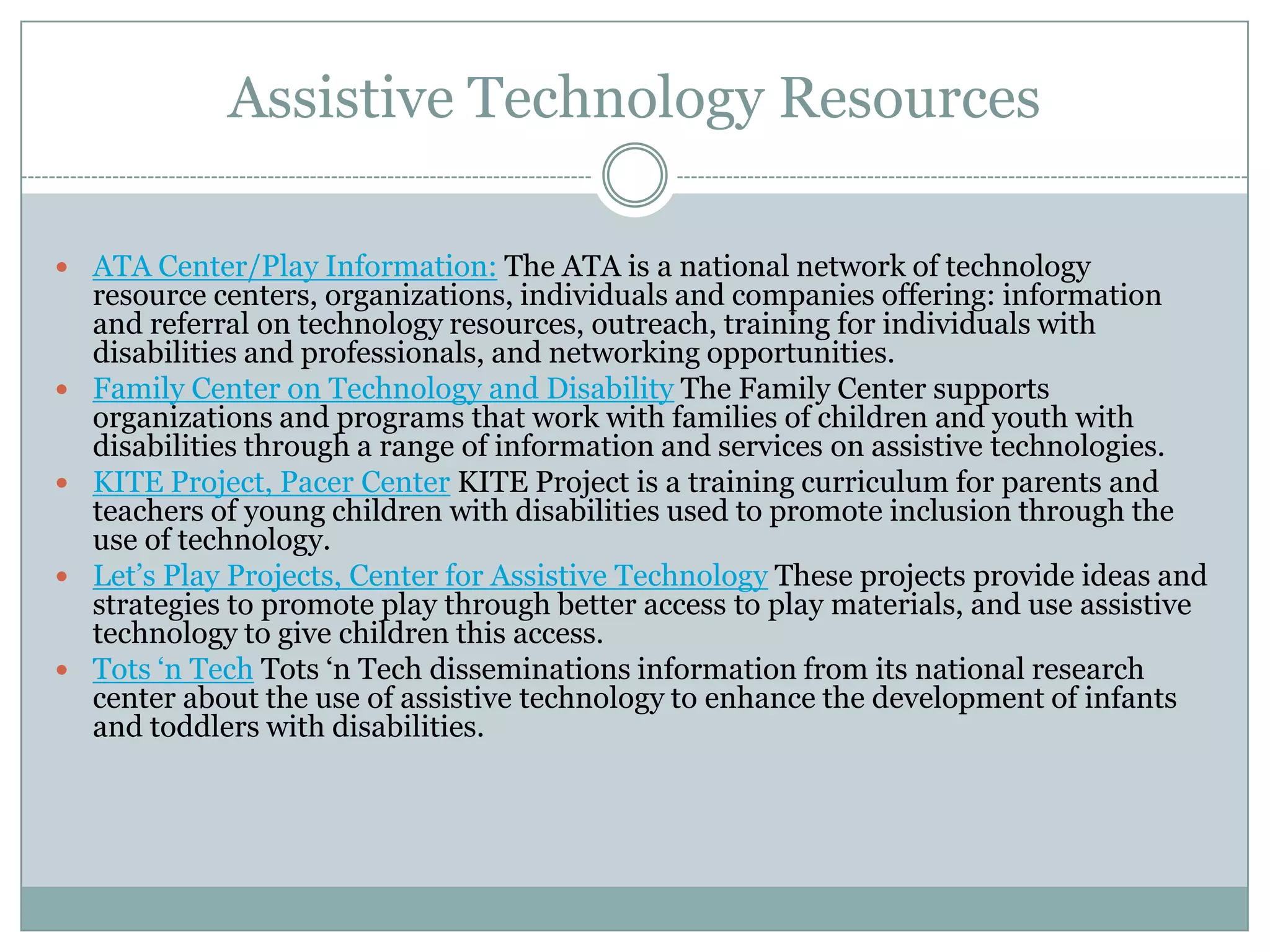 Assistive technology presentation | PPTX