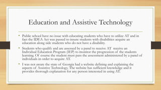 Assistive technology presentation 1 | PPT