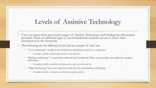 Assistive technology presentation 1 | PPT