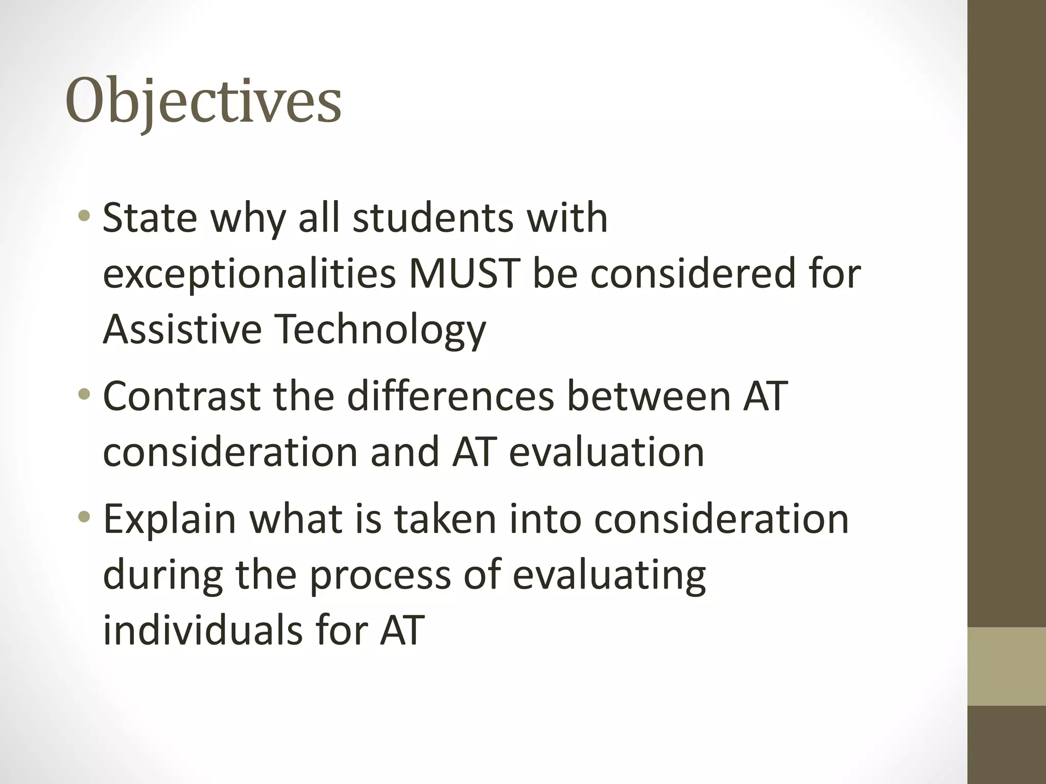 Assistive technology principles and practice | PPTX | IT and Internet ...