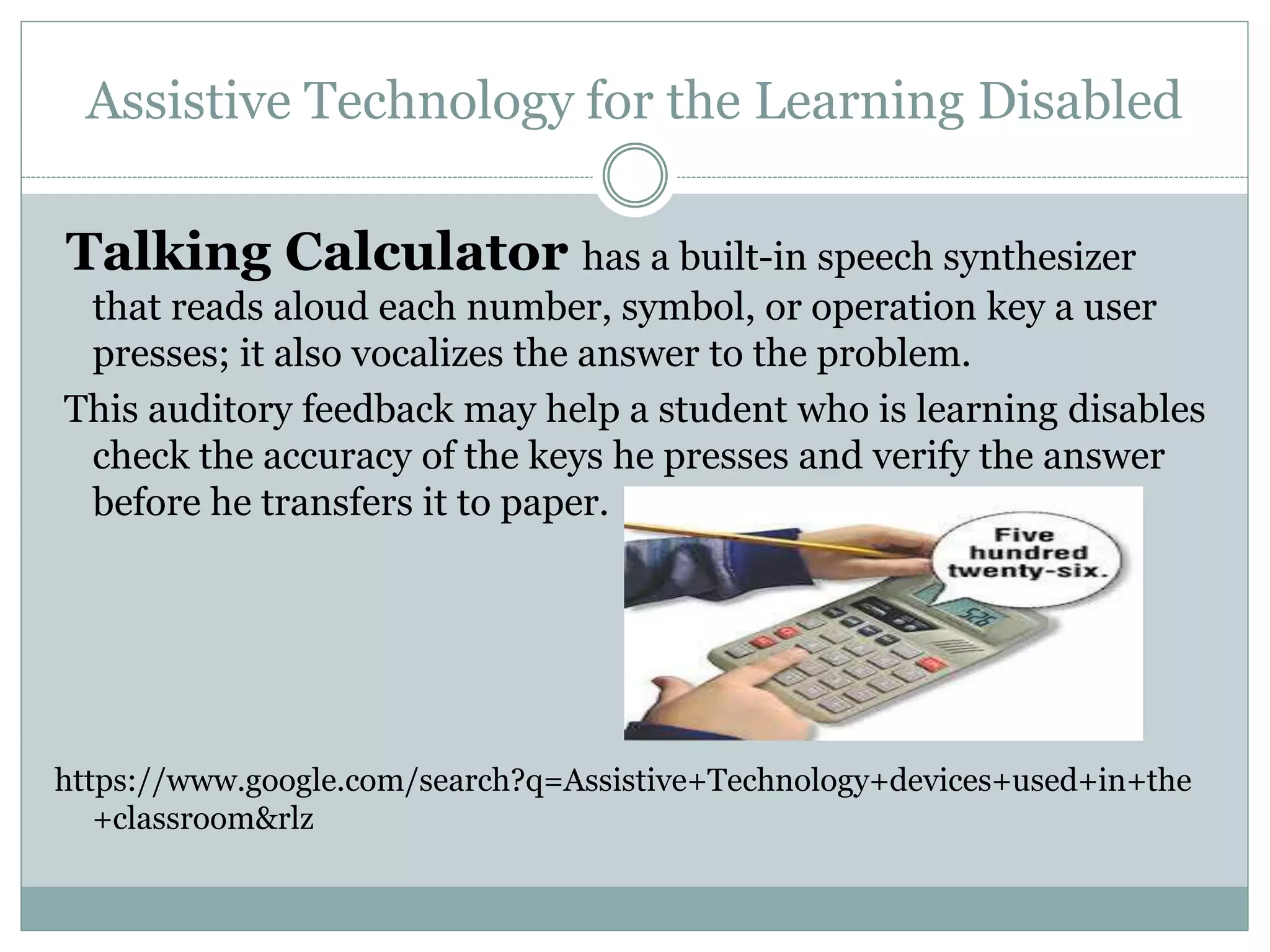 Assistive technology project | PPTX