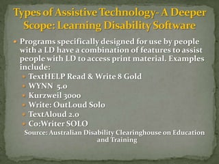 Assistive Technology Sauve & Mc Cadney | PPTX