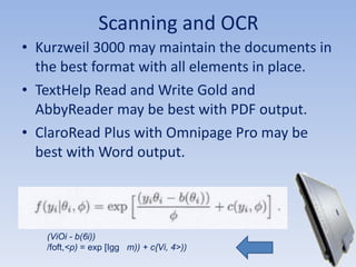 Assistive technology strategies for those with learning differences | PPT