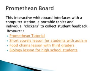 Assistive technology to support differentiated instruction2 | PPTX