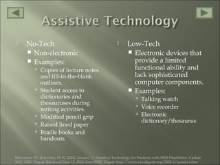 Assistive technology web quest | PPT