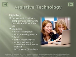 Assistive technology web quest | PPT