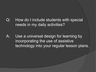 Assistive technology web quest | PPTX