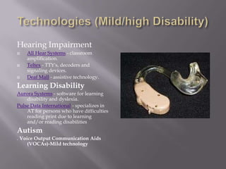 Assistive technology web quest | PPT