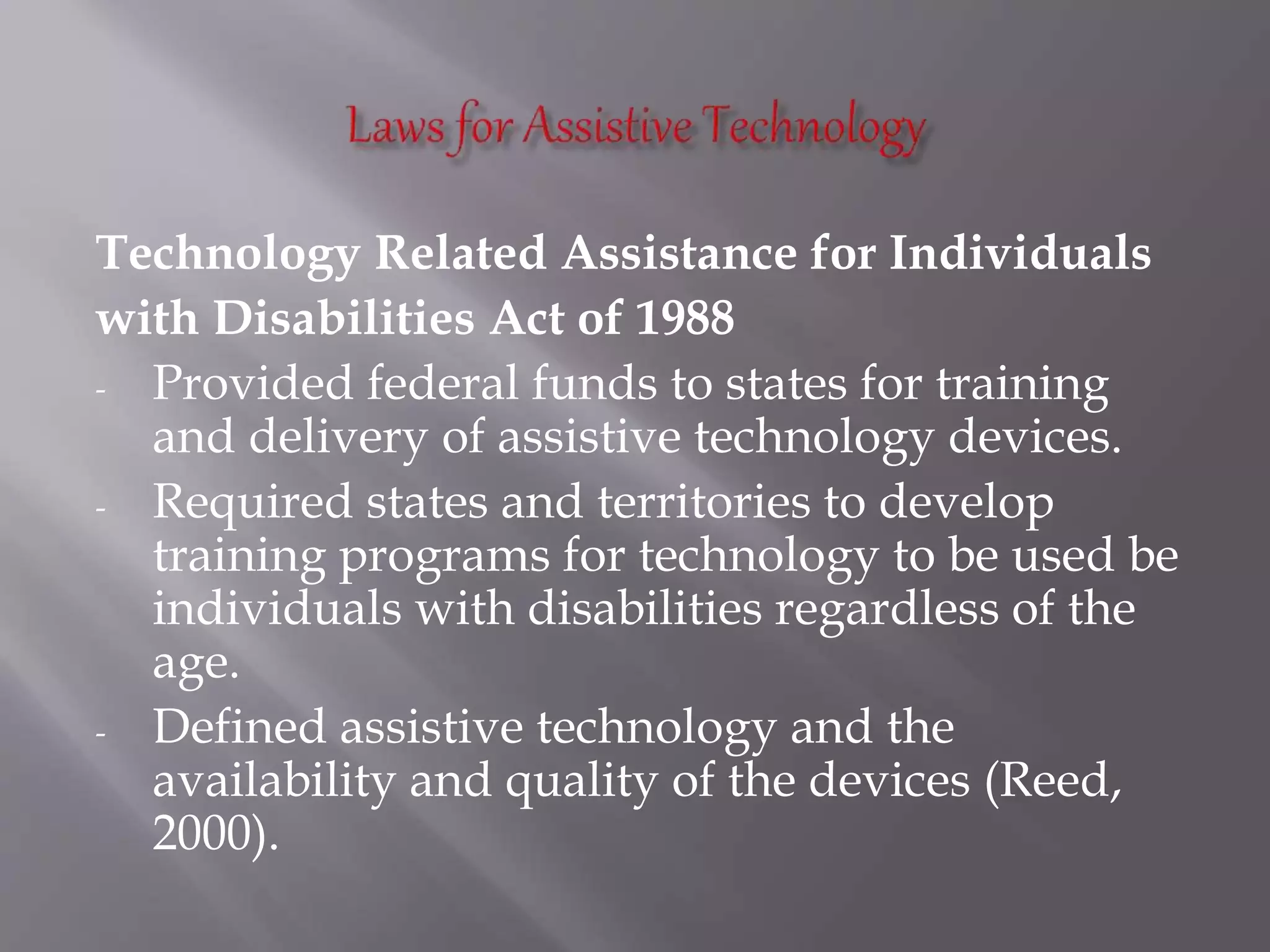 Assistive technology williams | PPTX