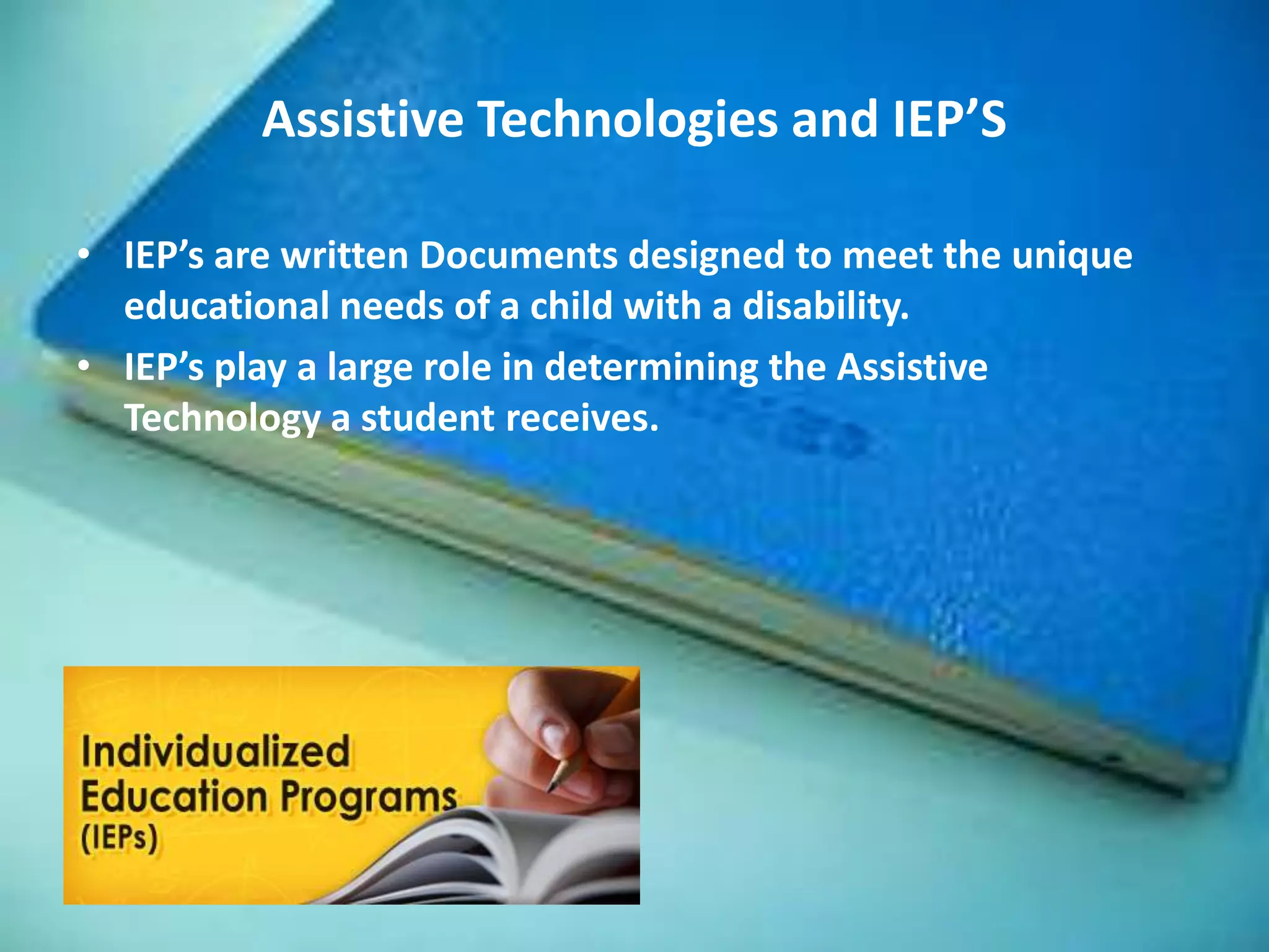 A Power Point on Assistive Technology in Education | PPTX