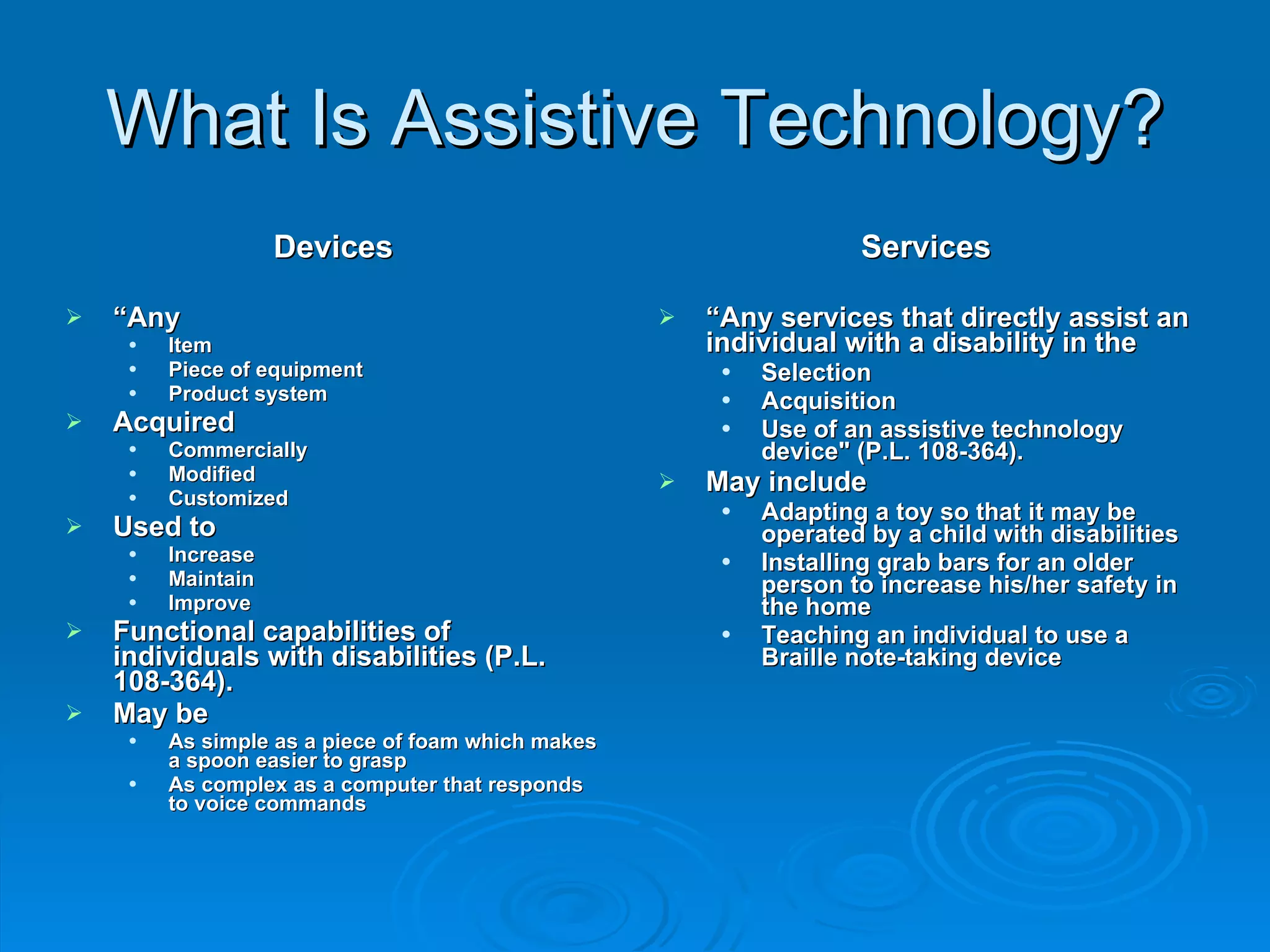 Assistive Tech-Intro, Definitions and Descriptions of Various Types of ...