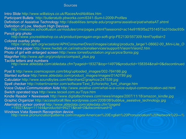 Assistive Tech-Intro, Definitions and Descriptions of Various Types of Assistive Technologies | PPT