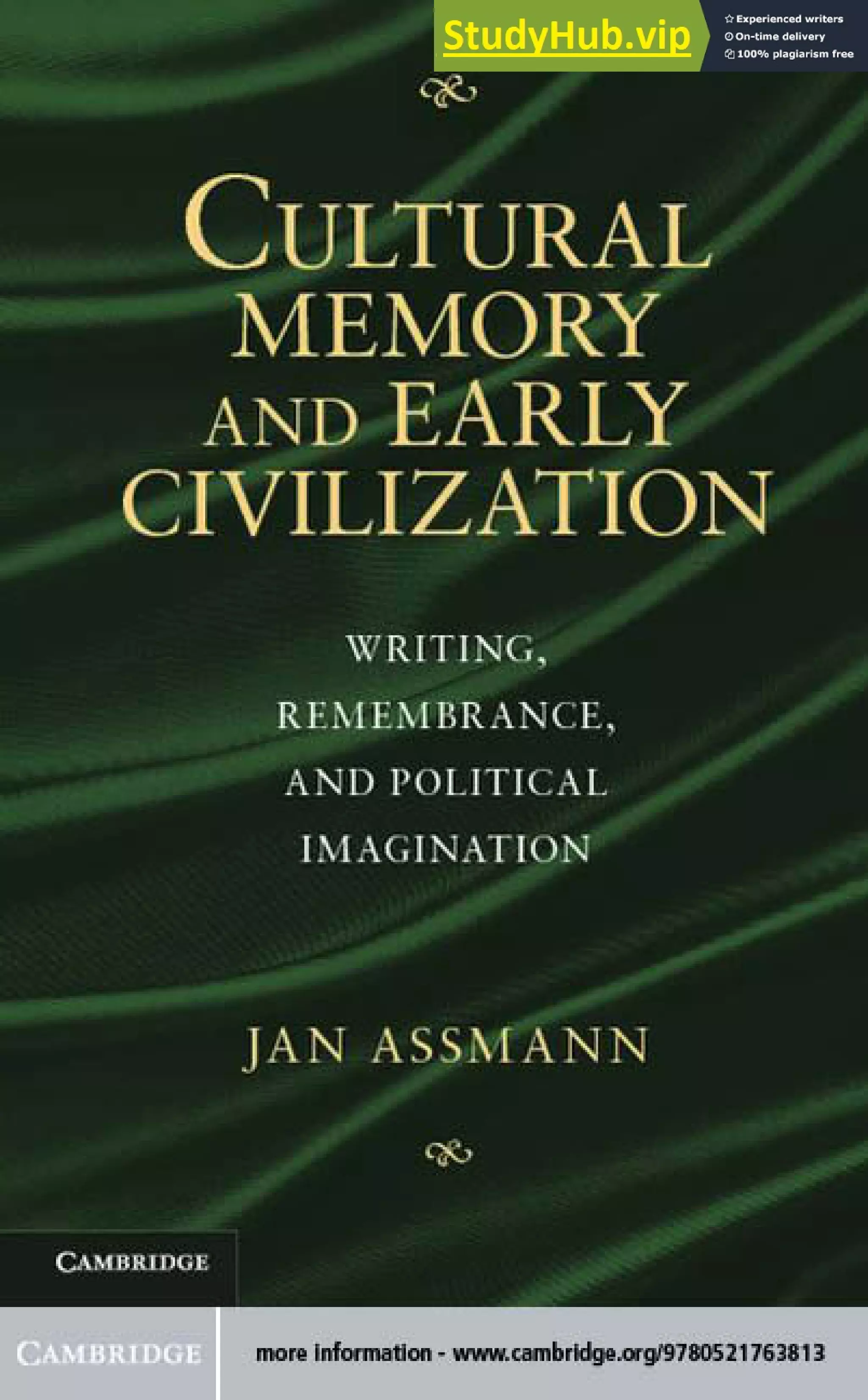 Assmann, Jan - Cultural Memory And Early Civilization | PDF