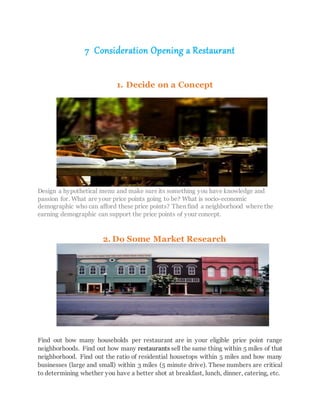 Assignment on Set up A Restaurant | PDF