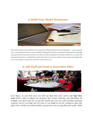 Assignment on Set up A Restaurant | PDF