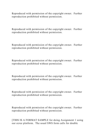 (Assmt 1; Week 3 paper) Using ecree Doing the paper and s.docx