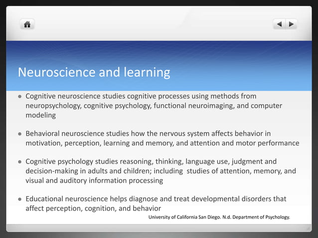 Neuroscience and Learning | PPTX | Brain and Nervous System Disorders ...