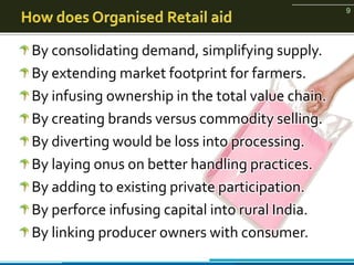 Organised Retail & Supply chain | PPTX | Agriculture | Industries