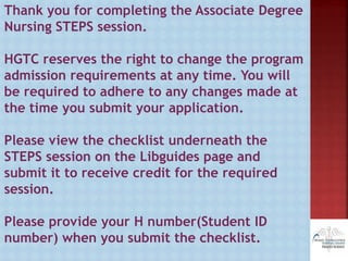 Associate degree nursing steps session | PPT