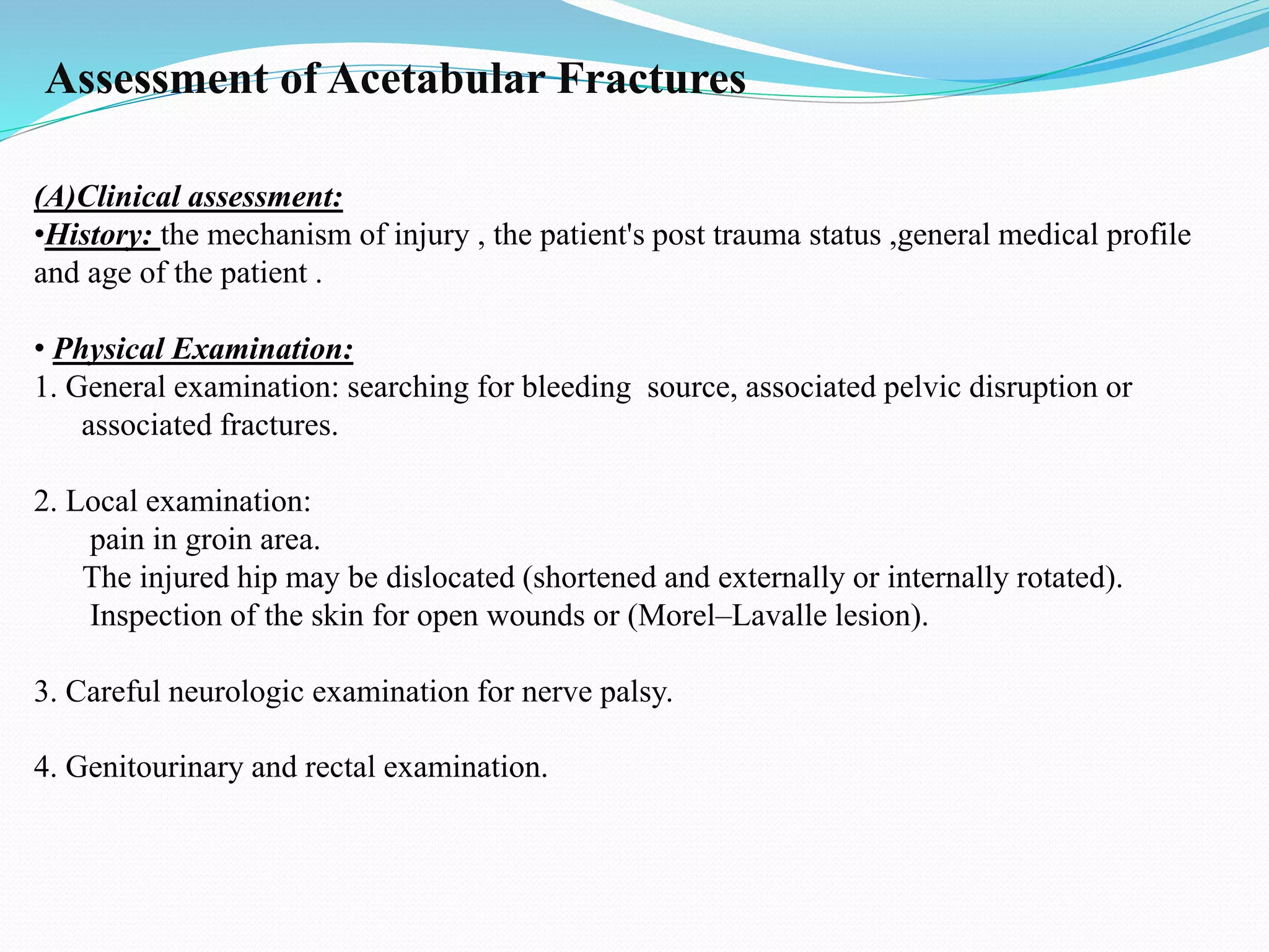 surgical treatment of Associated patterns fracture acetabulum | PPT