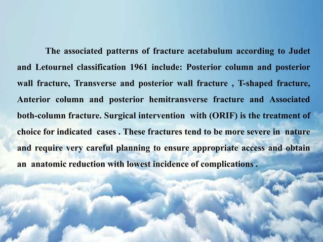 surgical treatment of Associated patterns fracture acetabulum | PPT