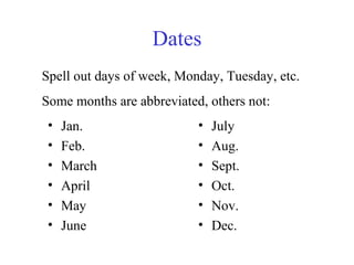 Basics of Associated Press style | PPT