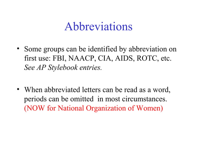 Basics of Associated Press style | PPT