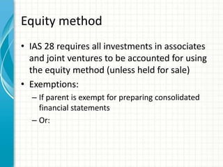 Associates and joint arrangements | PPTX