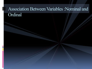 Association between-variables | PPTX