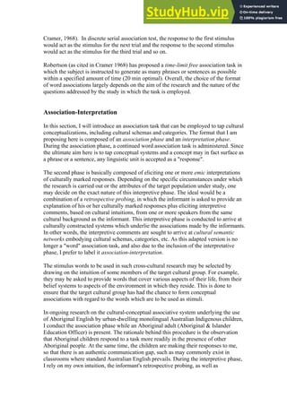 Association-Interpretation A Research Technique In Culturaland ...