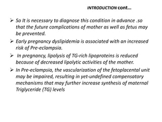 Association of Lipid Profile and Uric Acid with Pre-Eclampsia of Third ...