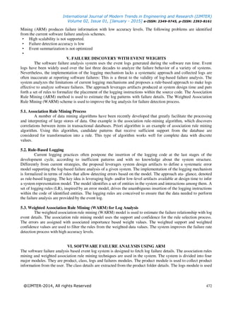 Association Rule Mining Scheme for Software Failure Analysis | PDF | Computer Software and ...